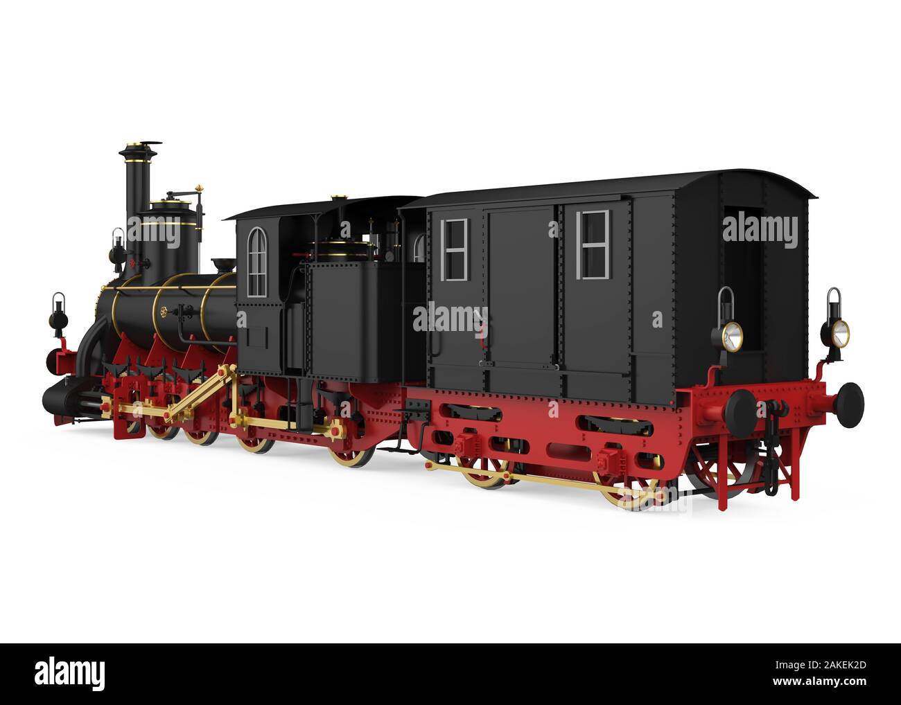 Locomotive Train Isolated Stock Photo - Alamy