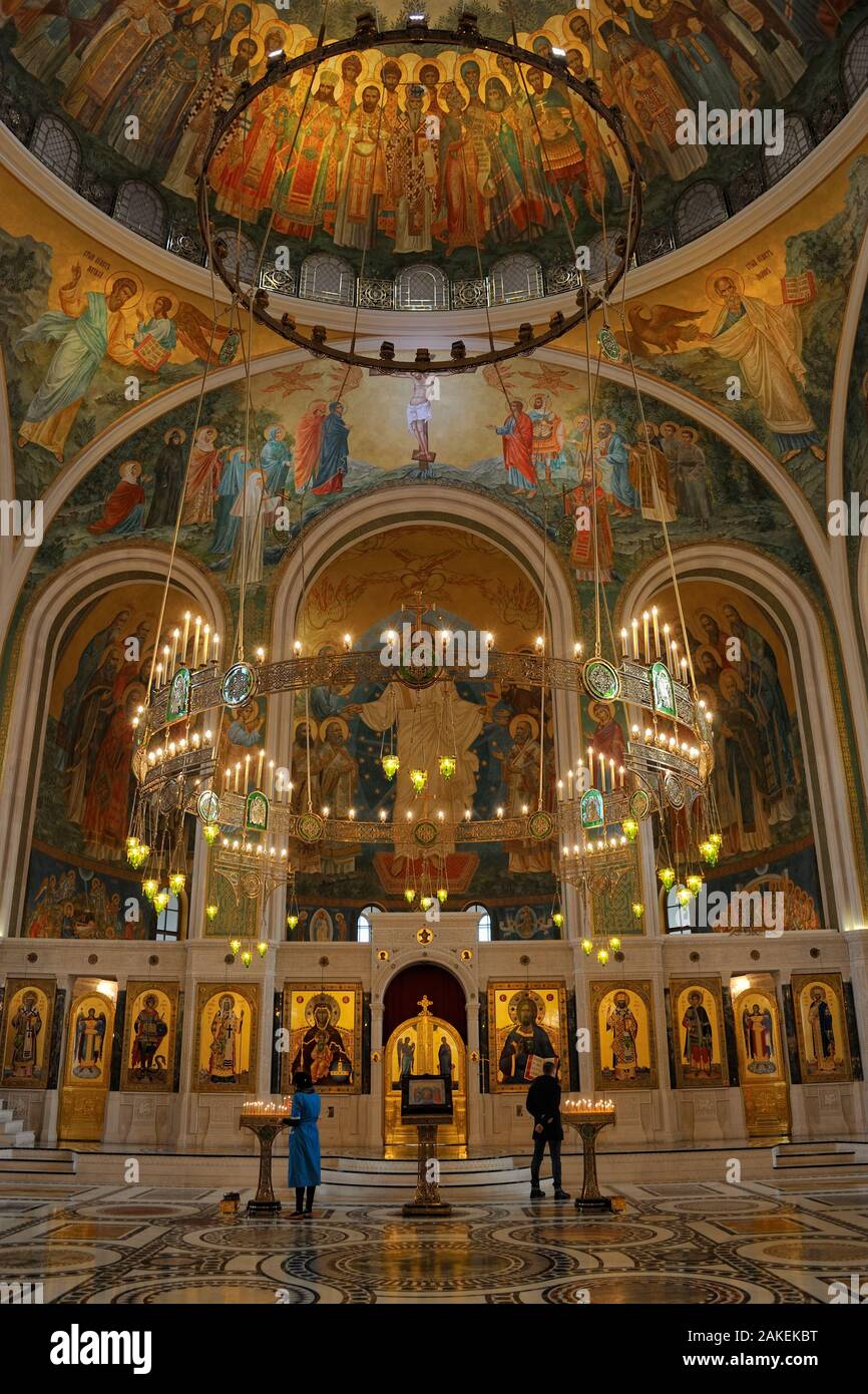 Interior of Resurrection Church in Sretensky Monastery. Moscow, Russia ...