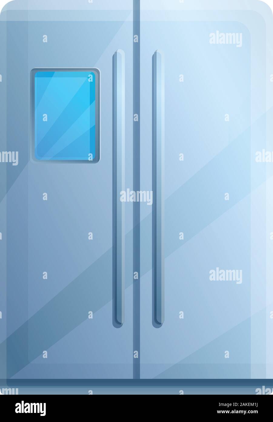 Large fridge icon. Cartoon of large fridge vector icon for web design ...