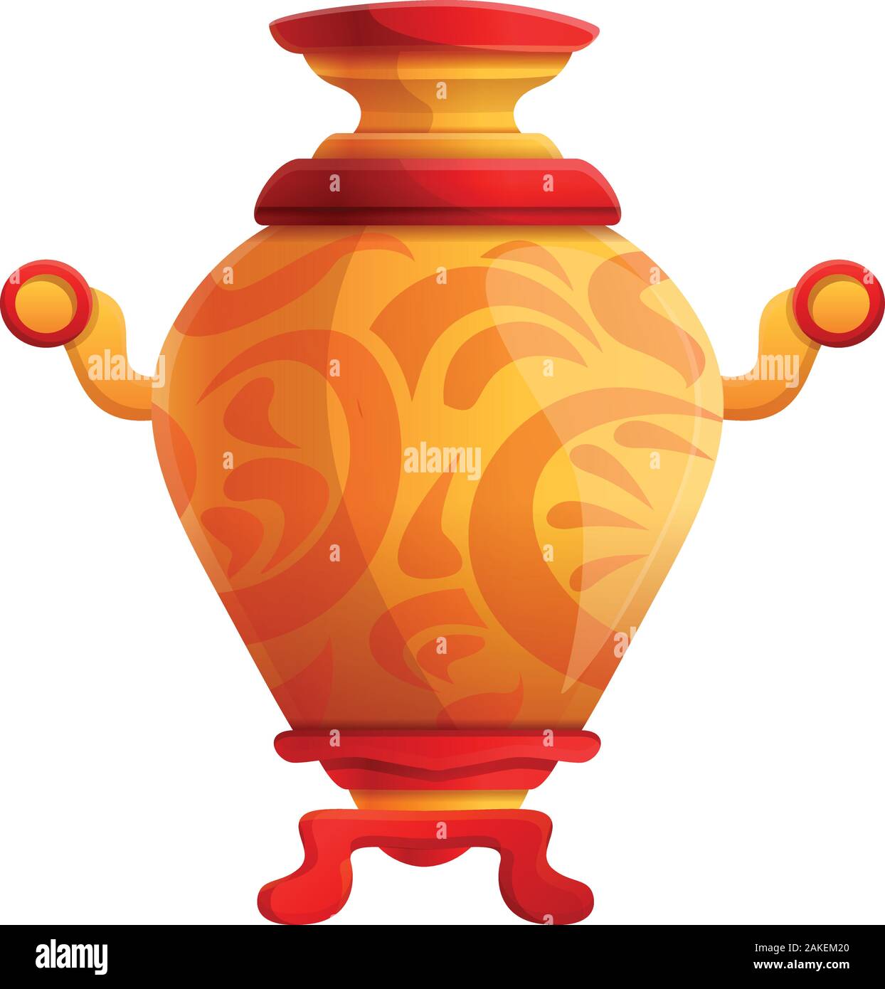 Ornamental samovar icon. Cartoon of ornamental samovar vector icon for ...