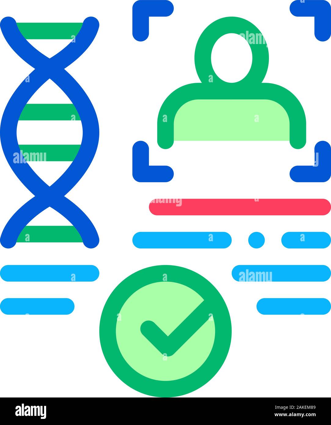 Confirmation Dna File Icon Outline Illustration Stock Vector Image ...