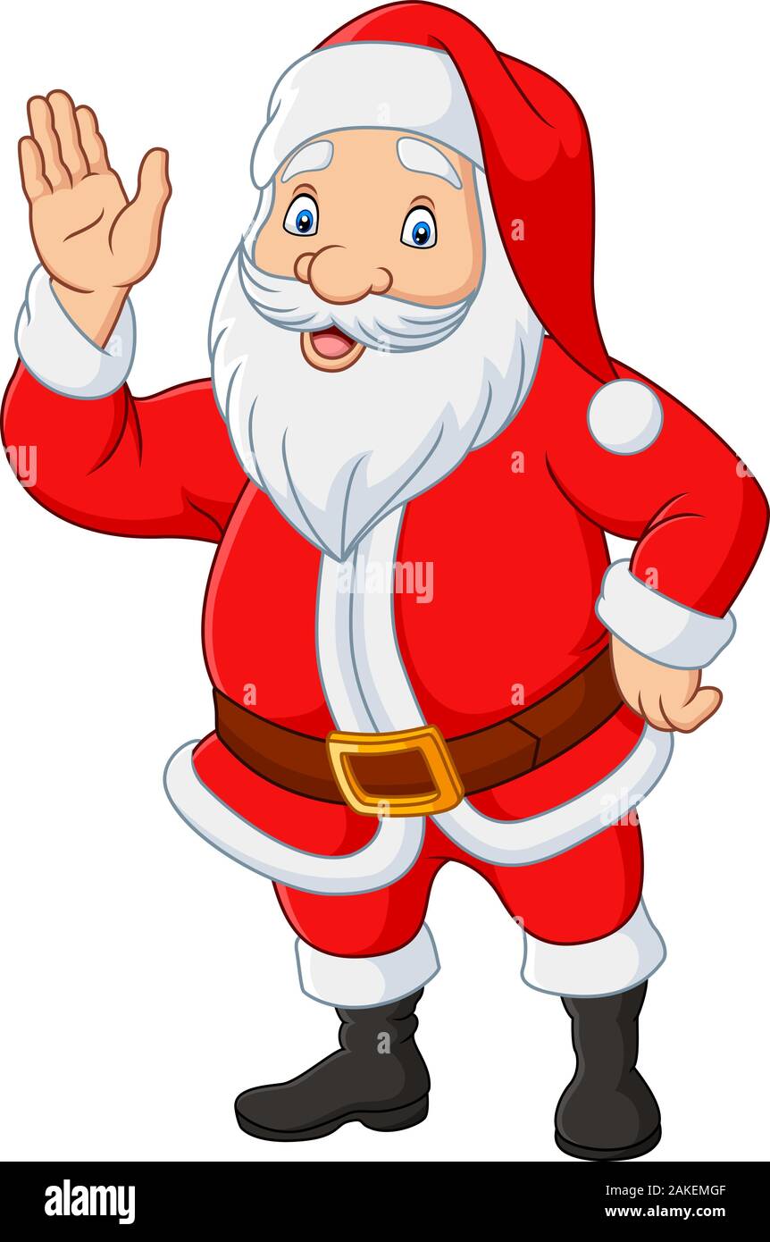Cartoon Santa claus waving hand Stock Vector Image & Art - Alamy