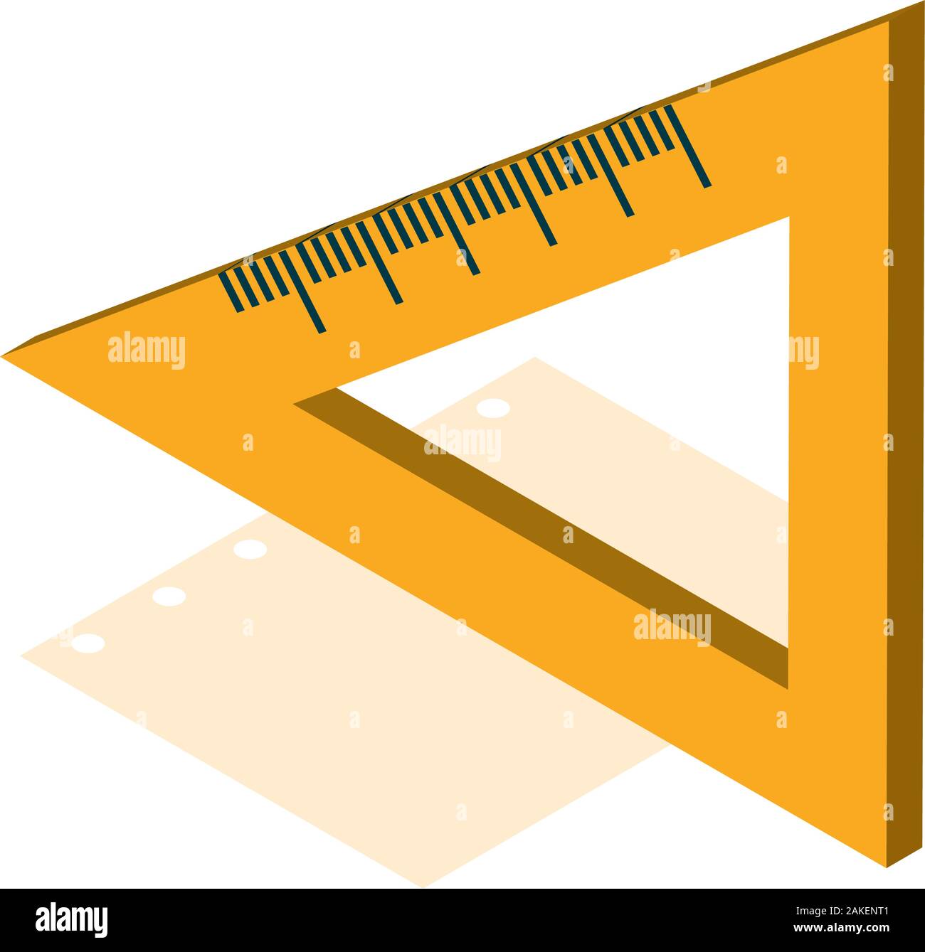 Ruler Design Instrument Tool Work Measurement Lenght Object Inch Long And Distance Theme Vector