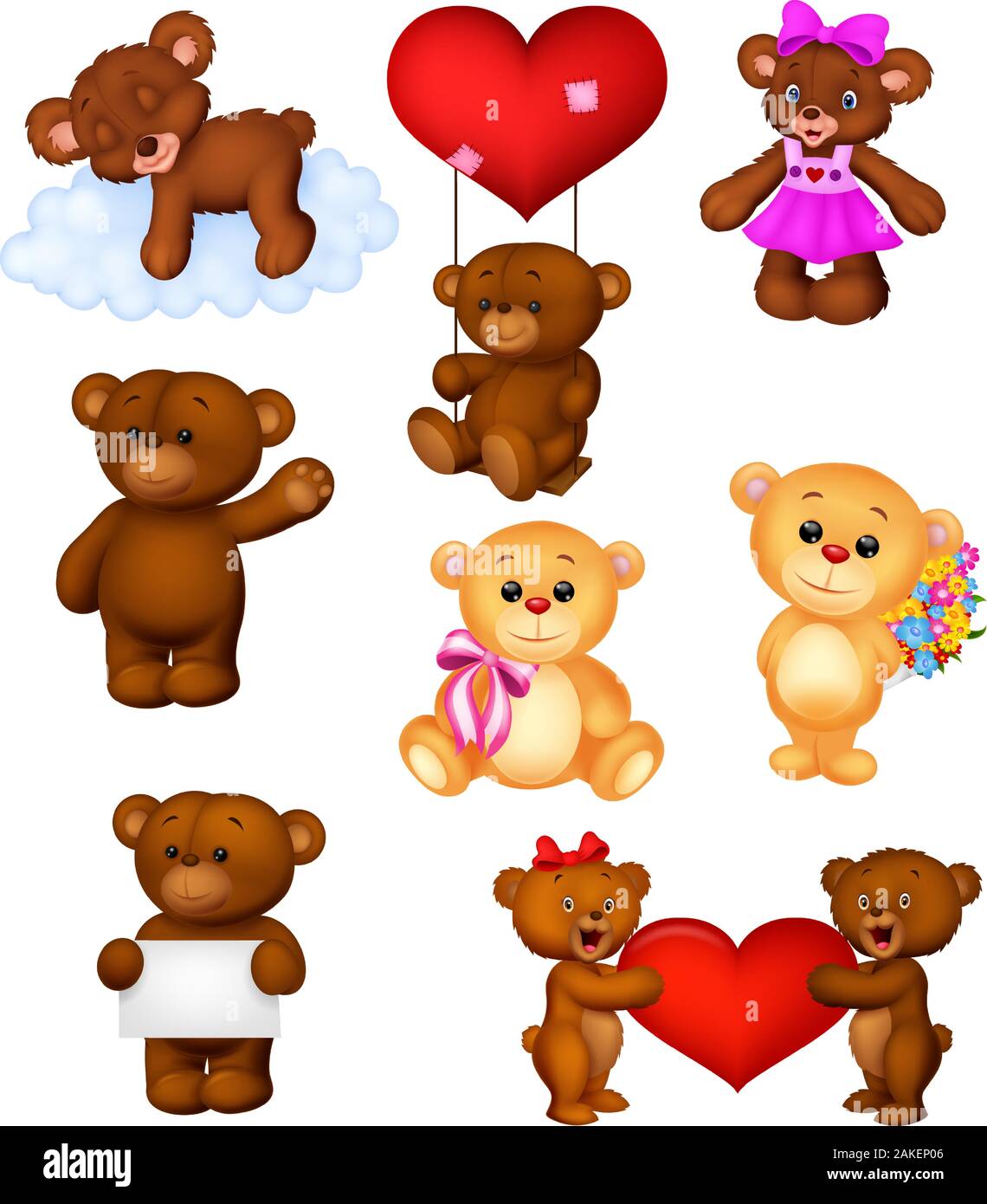 Cartoon baby bears collection set Stock Vector Image & Art - Alamy