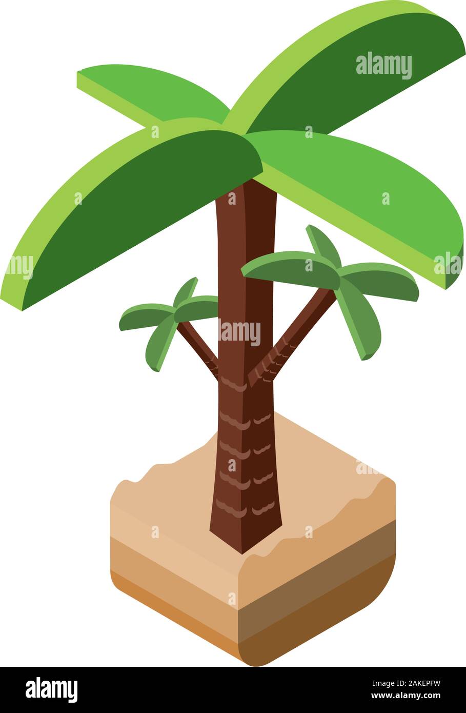 Isometric palm tree design, Summer nature element earth eco ecology ...