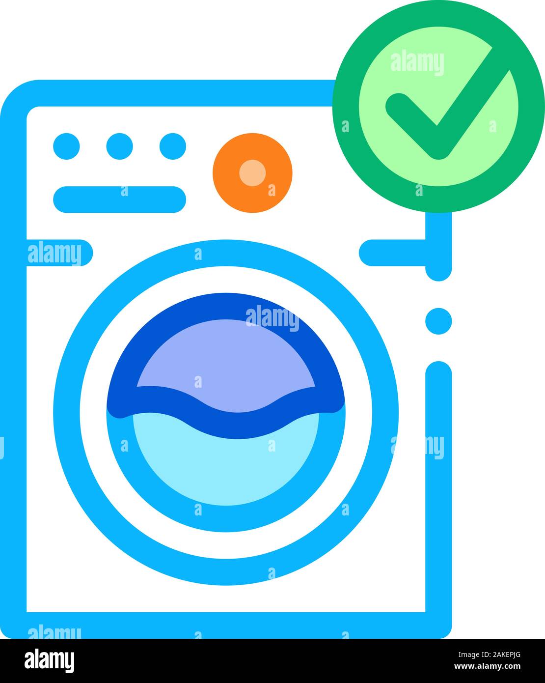 Laundry Washing Machine Icon Outline Illustration Stock Vector Image ...