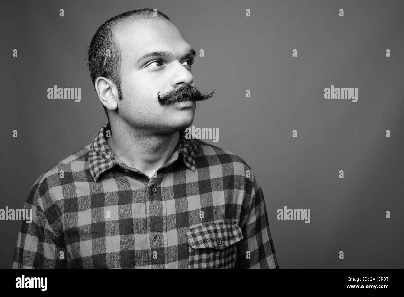 Close up shot indian man Black and White Stock Photos & Images - Alamy