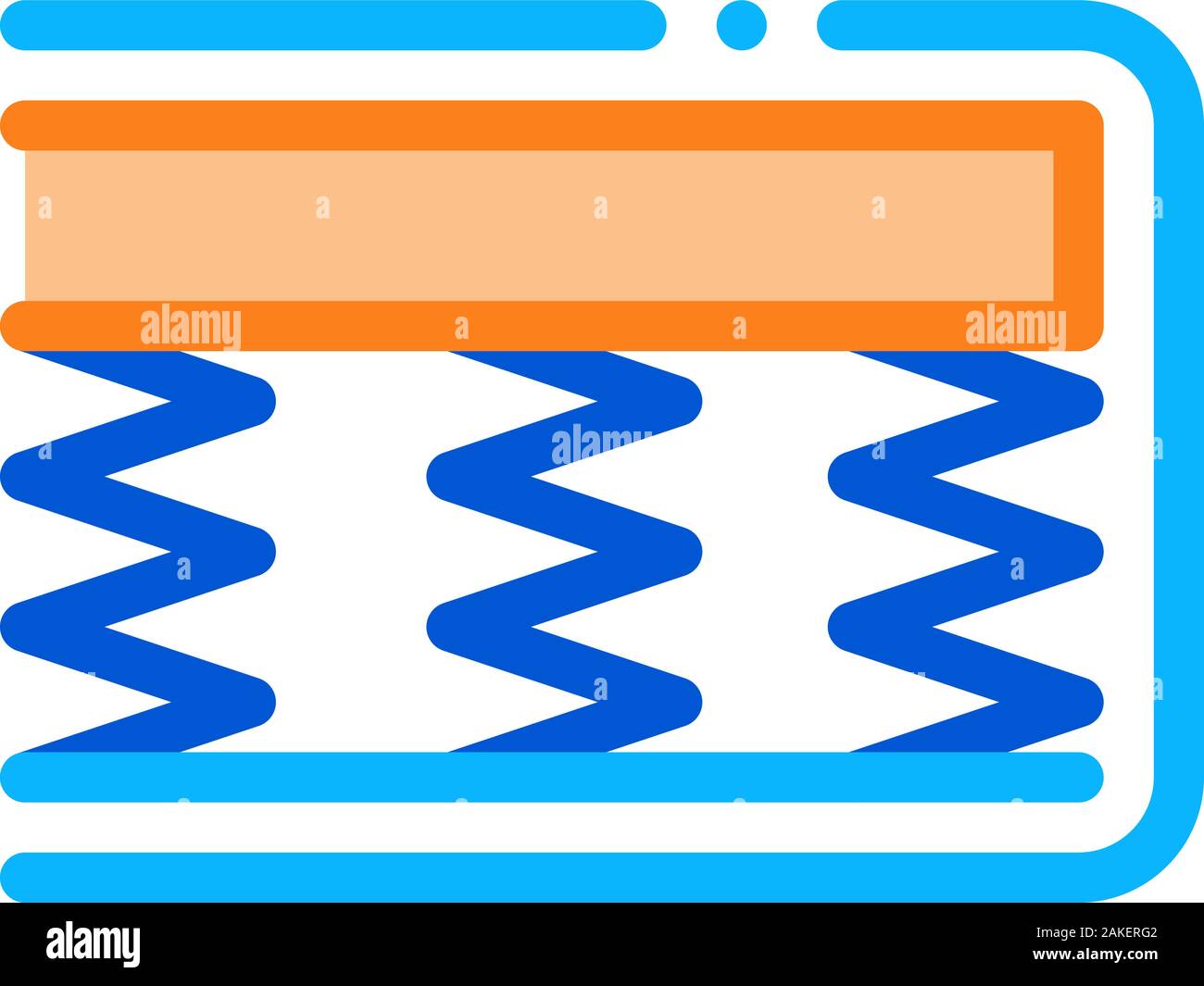 Mattress Springs Foam Icon Outline Illustration Stock Vector Image ...