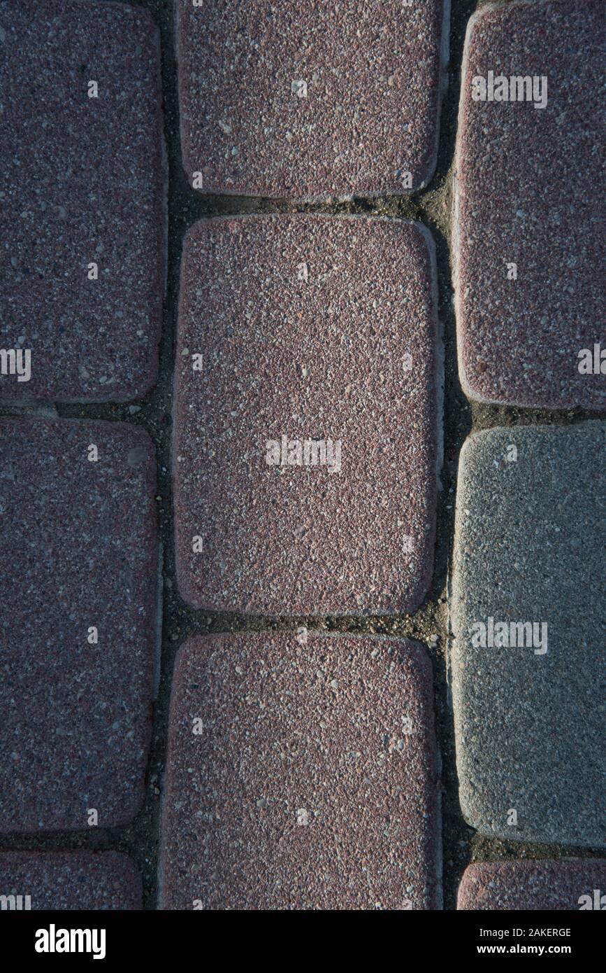 View to brick footpath surface Stock Photo - Alamy