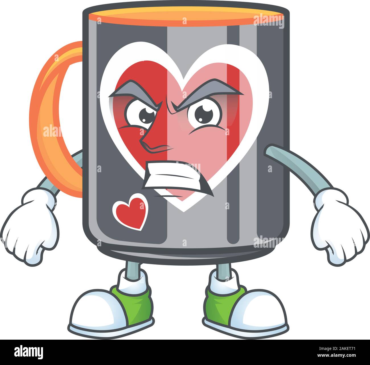 cartoon character of mug love with angry face Stock Vector Image & Art ...
