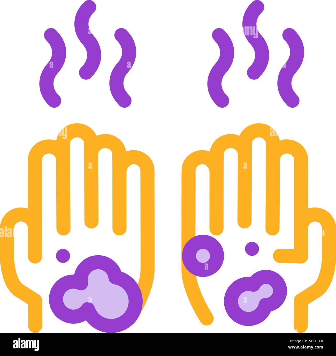 Dirty And Smelly Hands Icon Outline Illustration Stock Vector Image ...