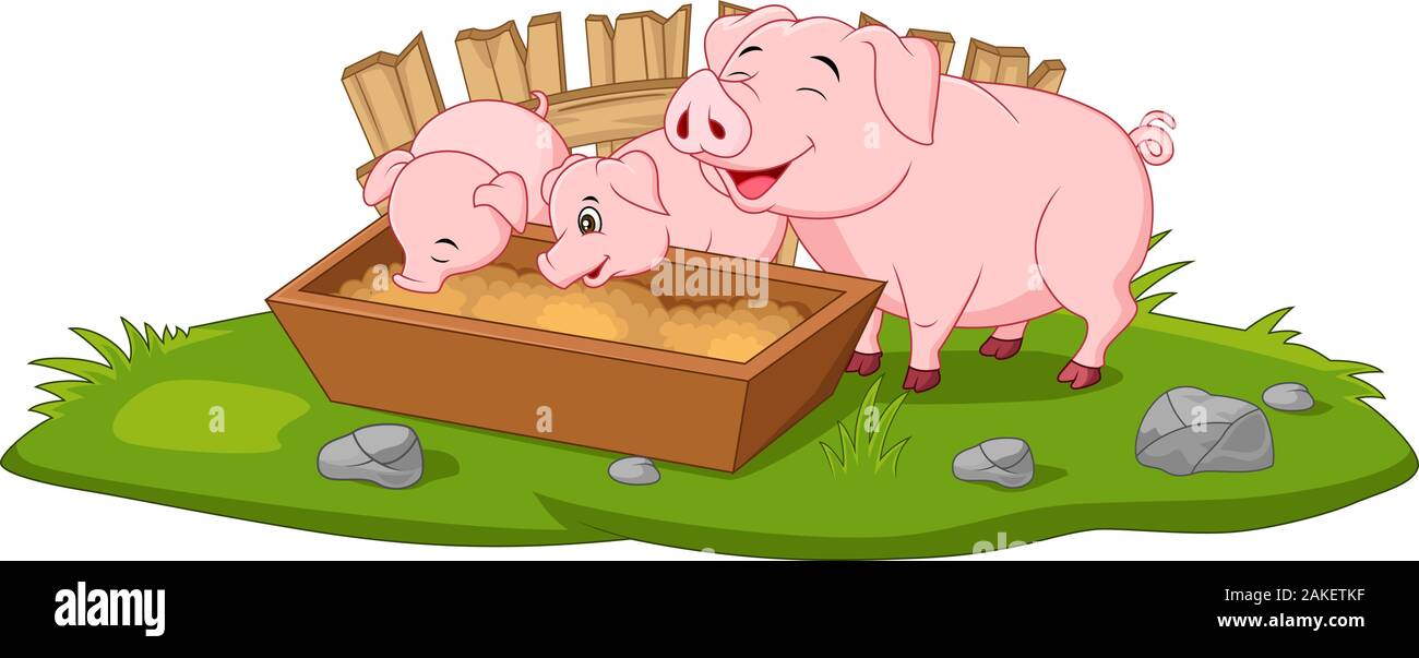 Farm pig cartoon sow Cut Out Stock Images & Pictures - Alamy