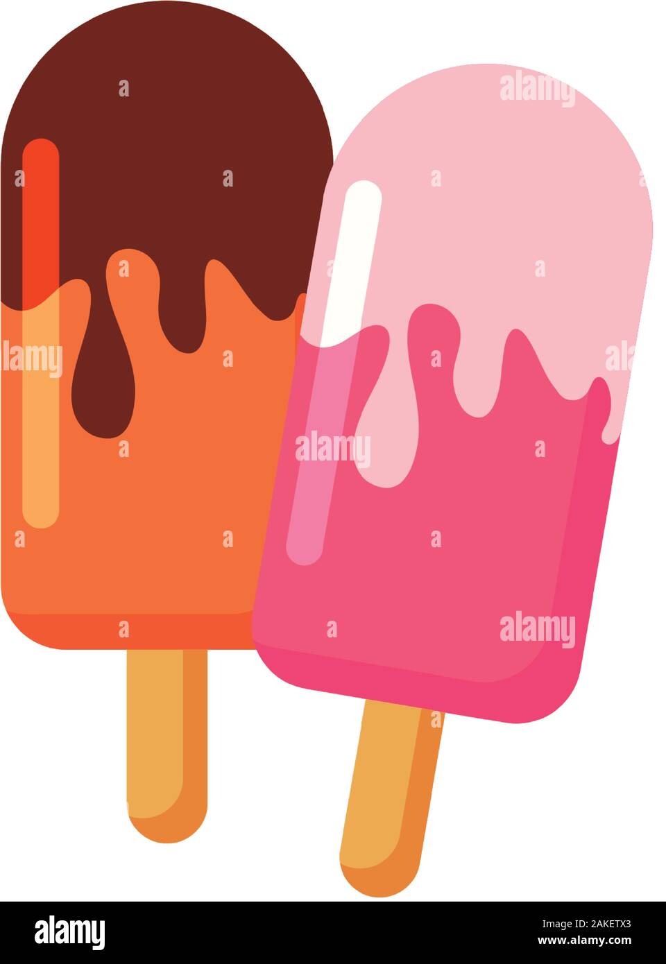 Popsicles design of ice lolly summer sweet dessert food flavor snack ...