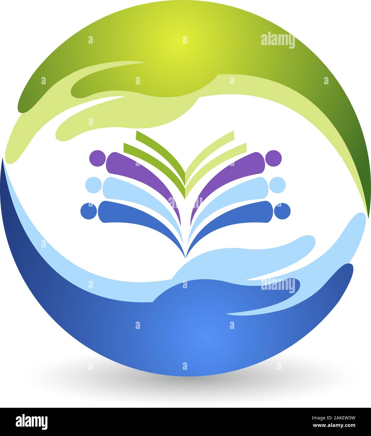hand book logo Stock Photo - Alamy