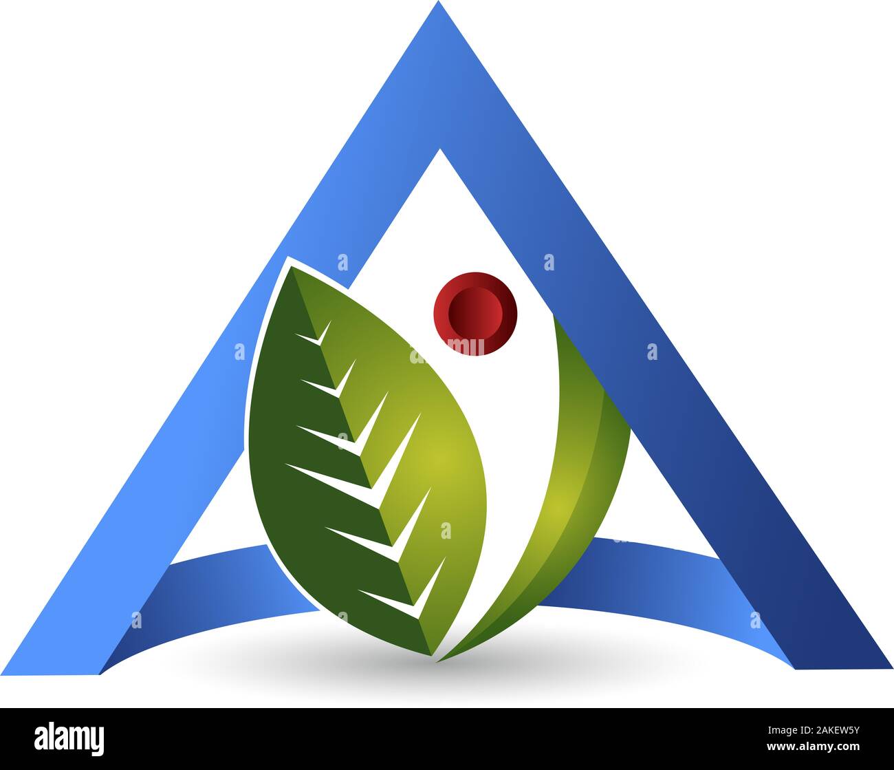 triangle leaf logo Stock Photo - Alamy