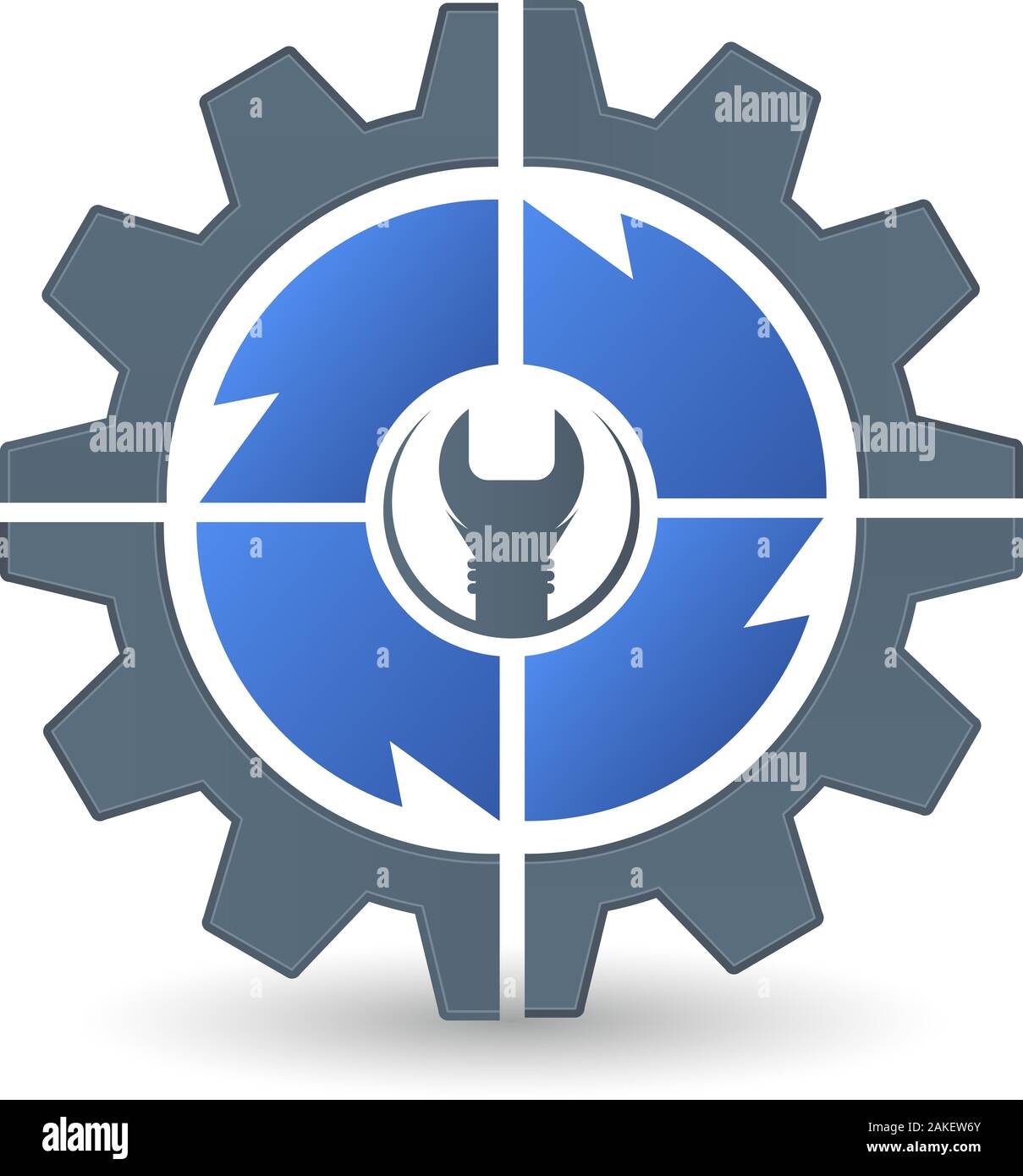 gear spanner logo Stock Photo - Alamy