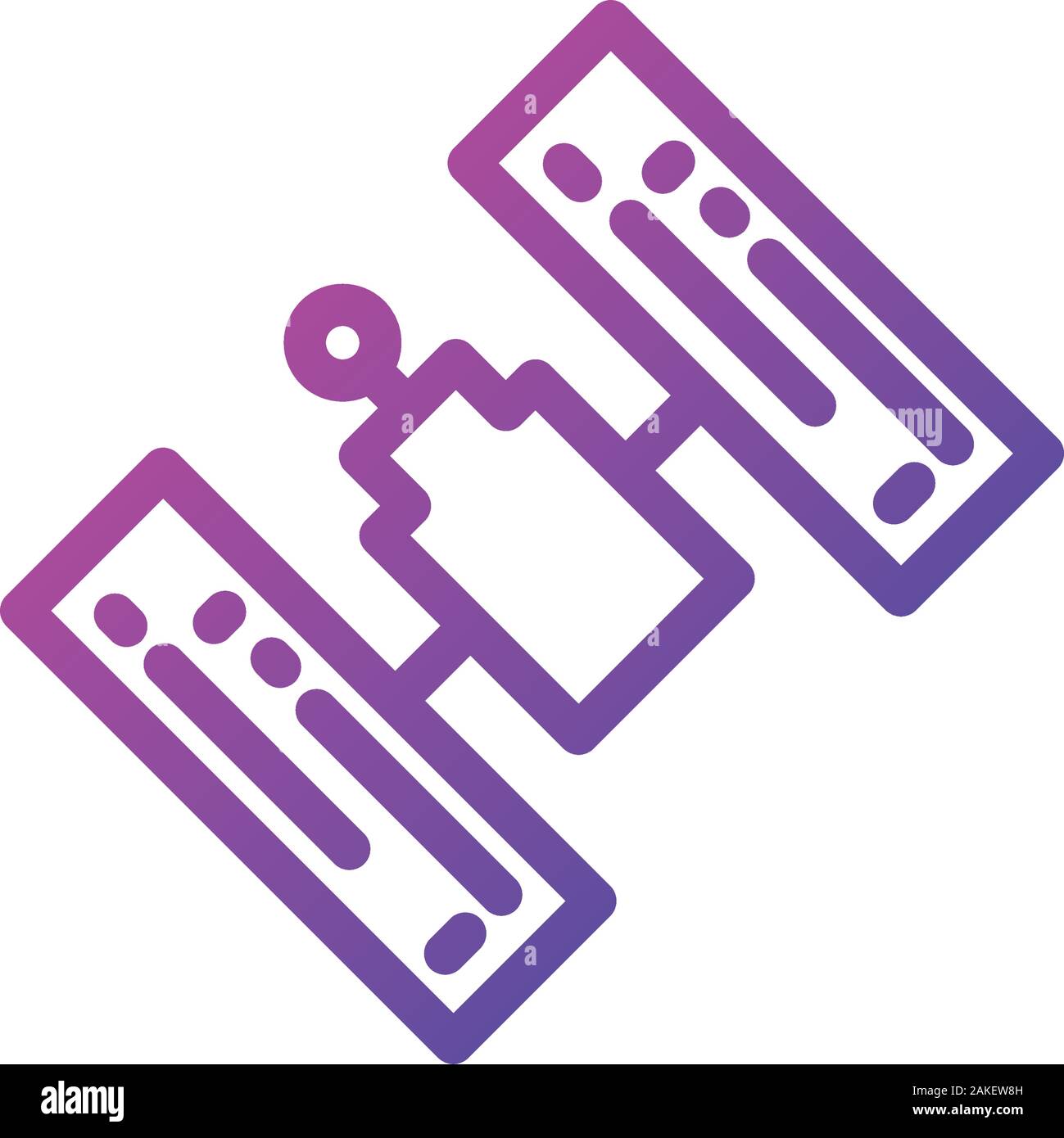 Satellite icon of Space futuristic cosmos outside universe galaxy ...