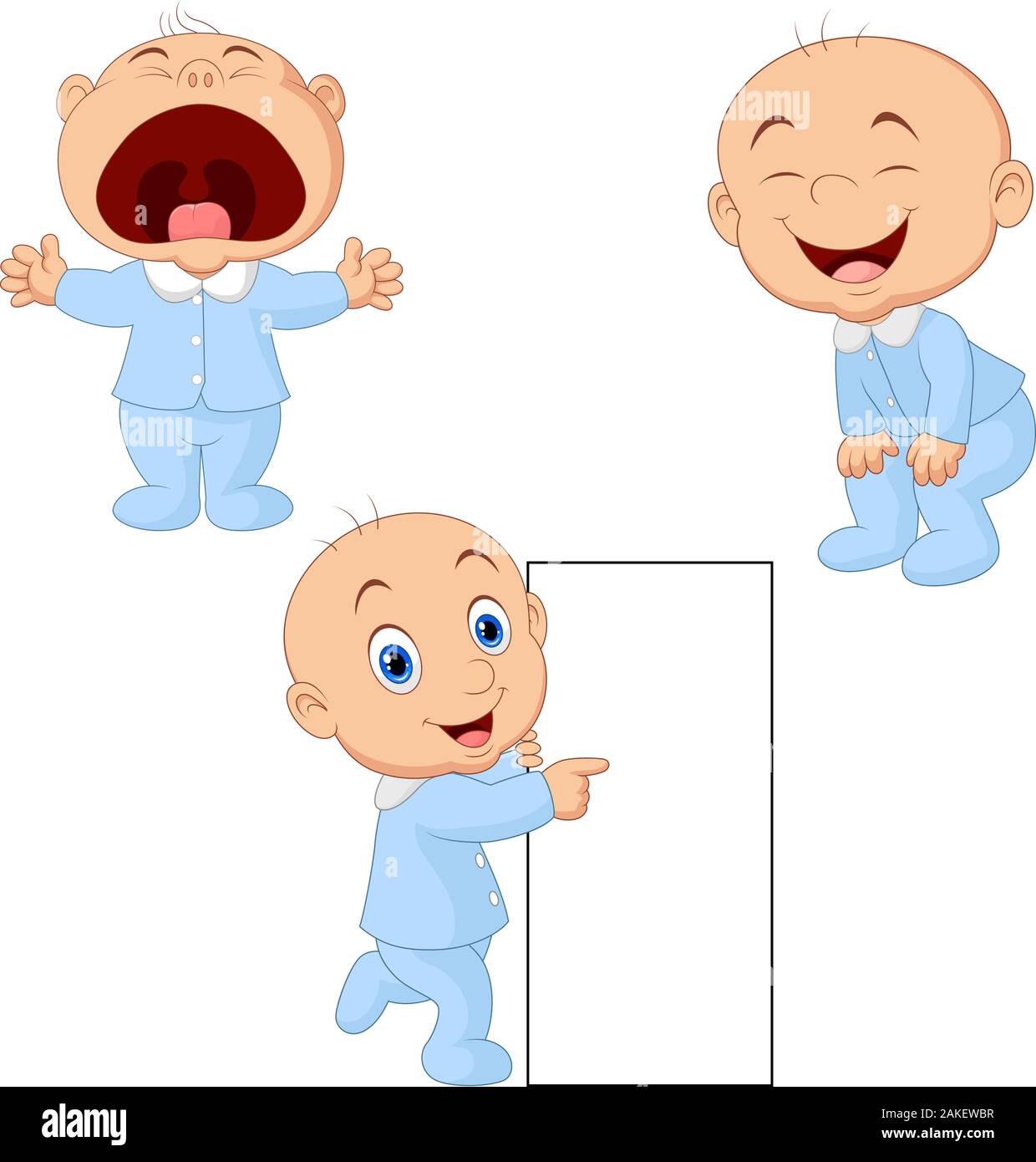 Cartoon baby boy with different poses Stock Vector Image & Art - Alamy