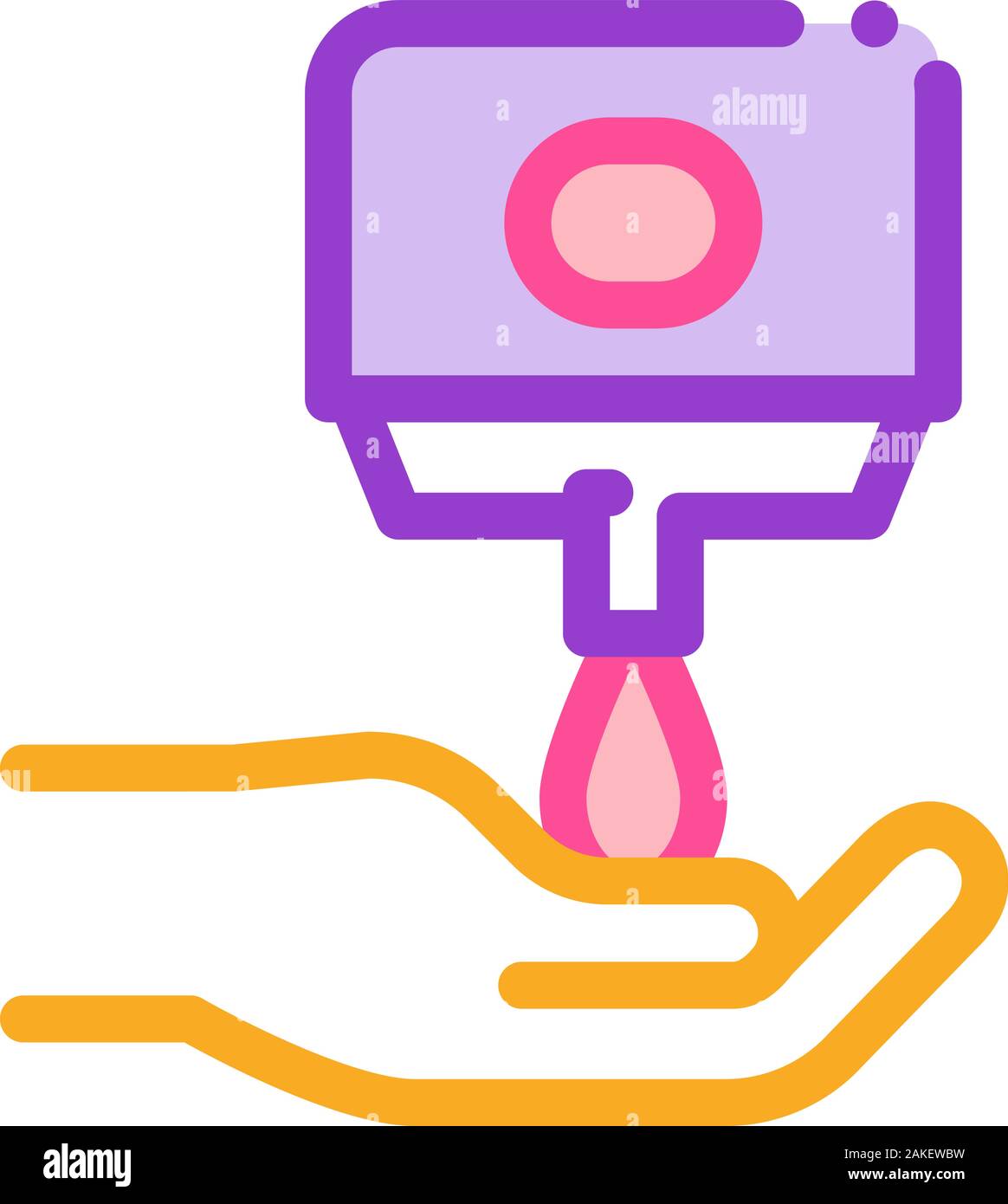 Hands And Liquid Soap Icon Outline Illustration Stock Vector Image ...