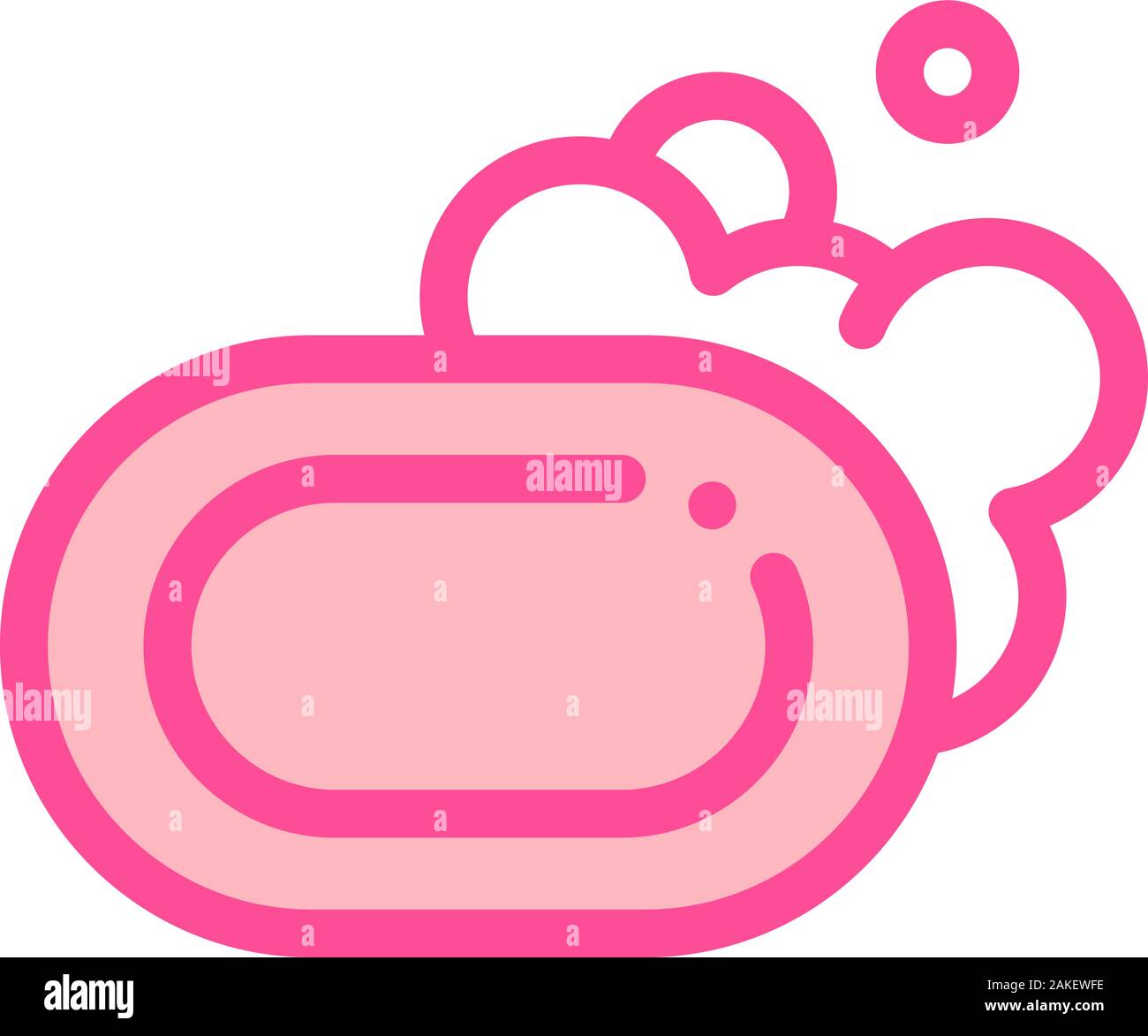 Hygiene Soap With Foam Icon Outline Illustration Stock Vector Image ...