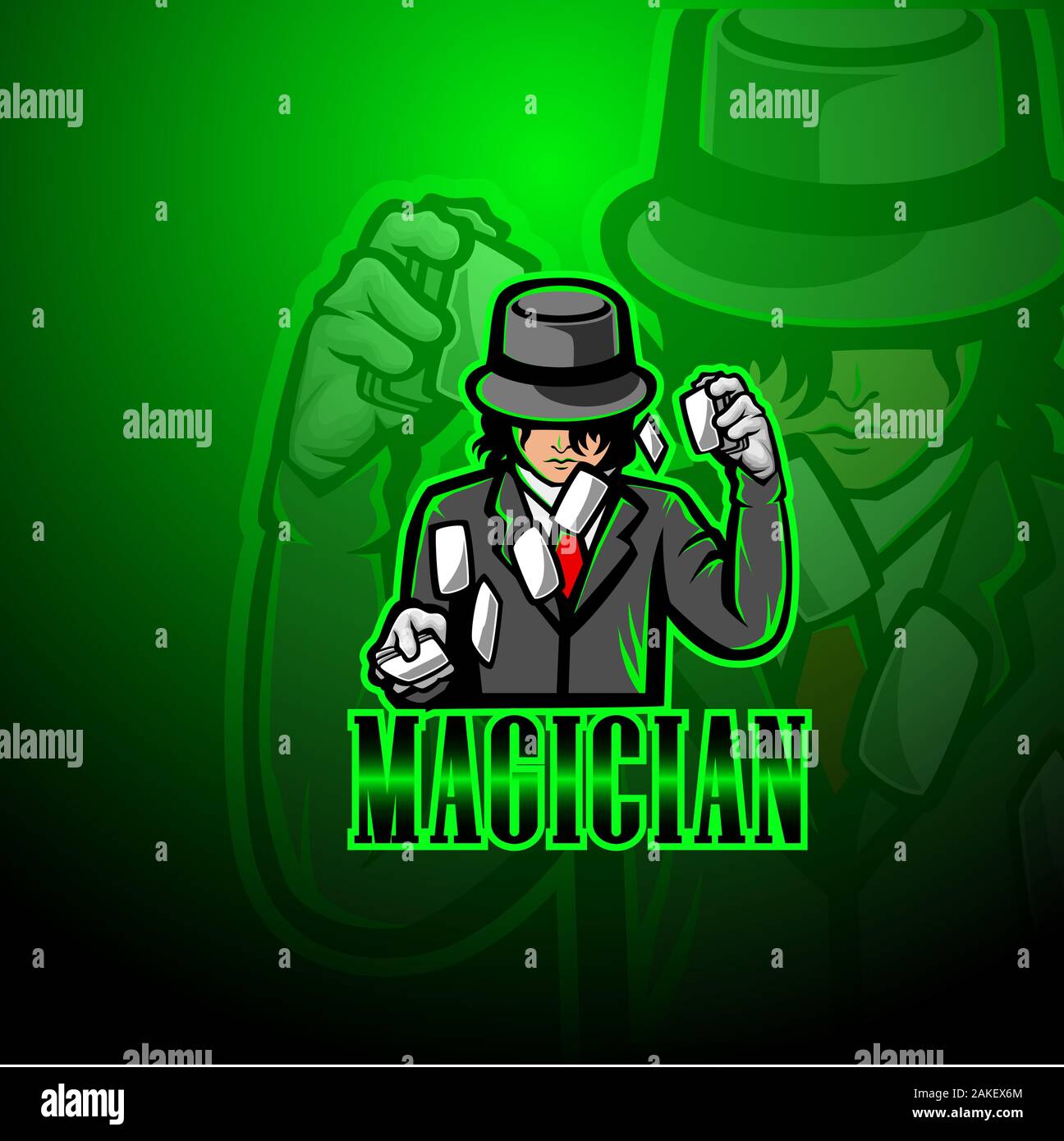 Magician esport mascot logo design Stock Vector Image & Art - Alamy