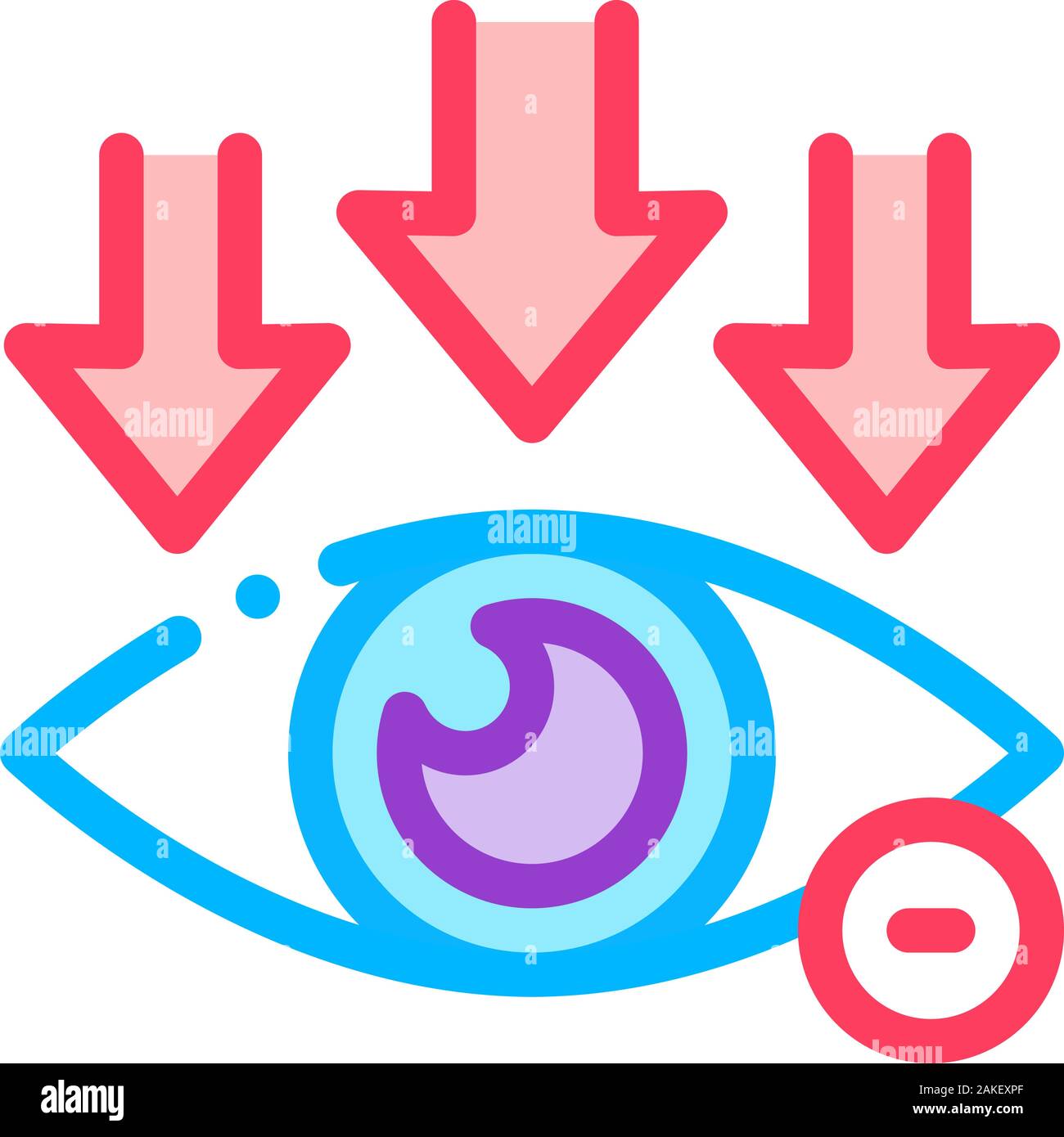 Eye And Arrows Eyesight Icon Outline Illustration Stock Vector Image ...