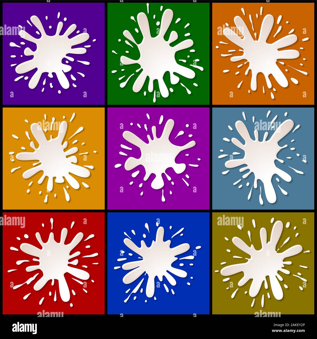 Milk splatter Stock Vector Images - Alamy