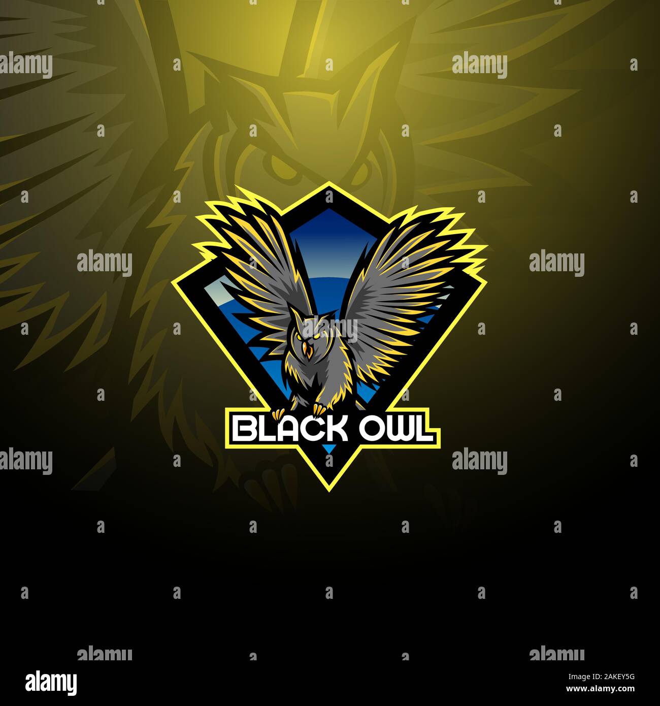 Nocturnal bird owl mascot logo design Stock Vector Image & Art - Alamy
