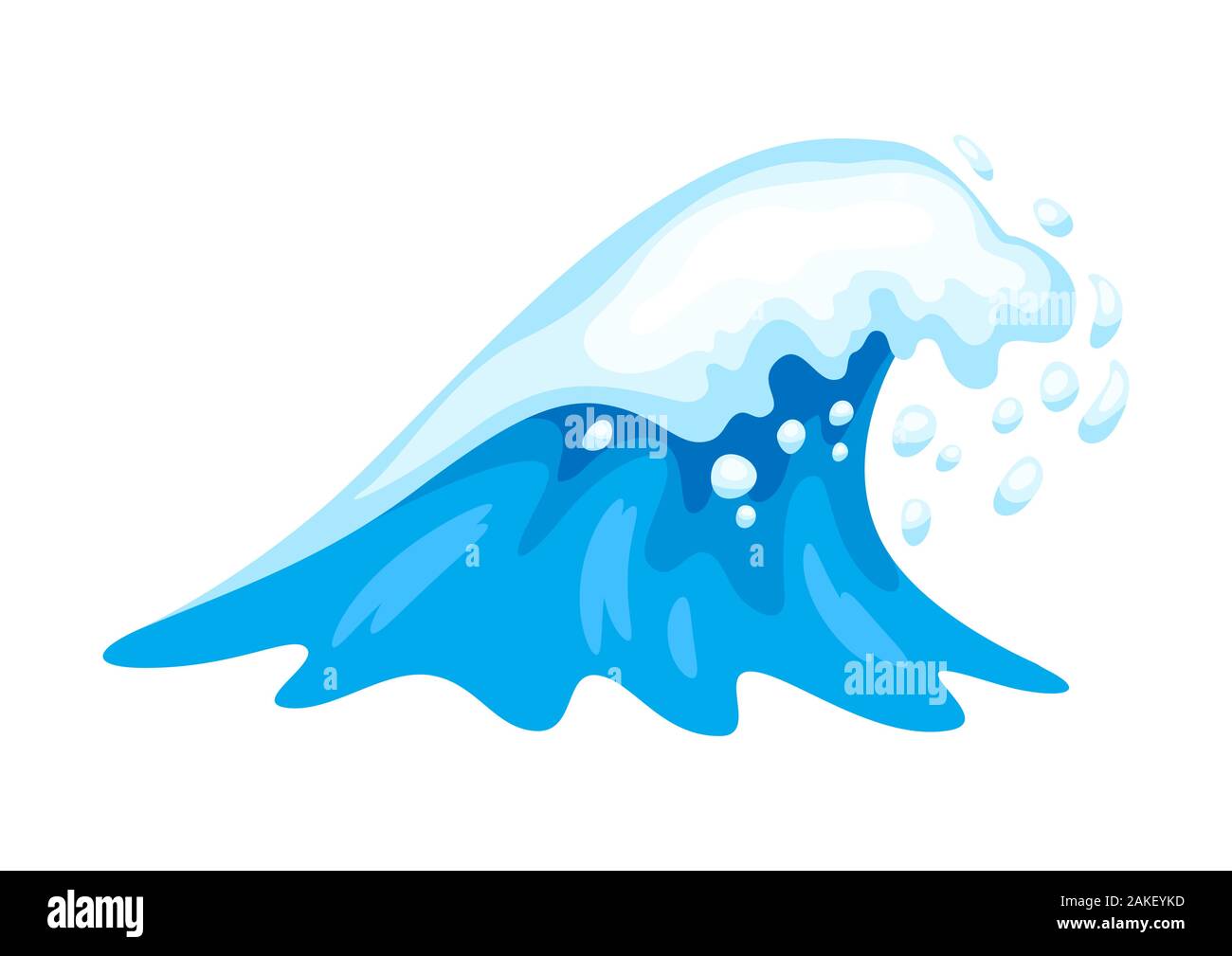 Blue foam wave spray Stock Vector Images - Alamy