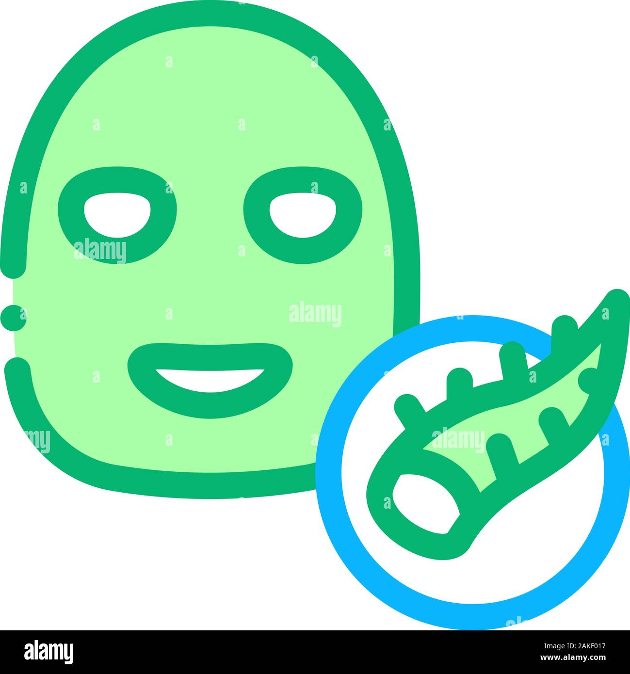 Facial Mask And Scarlet Icon Outline Illustration Stock Vector Image ...