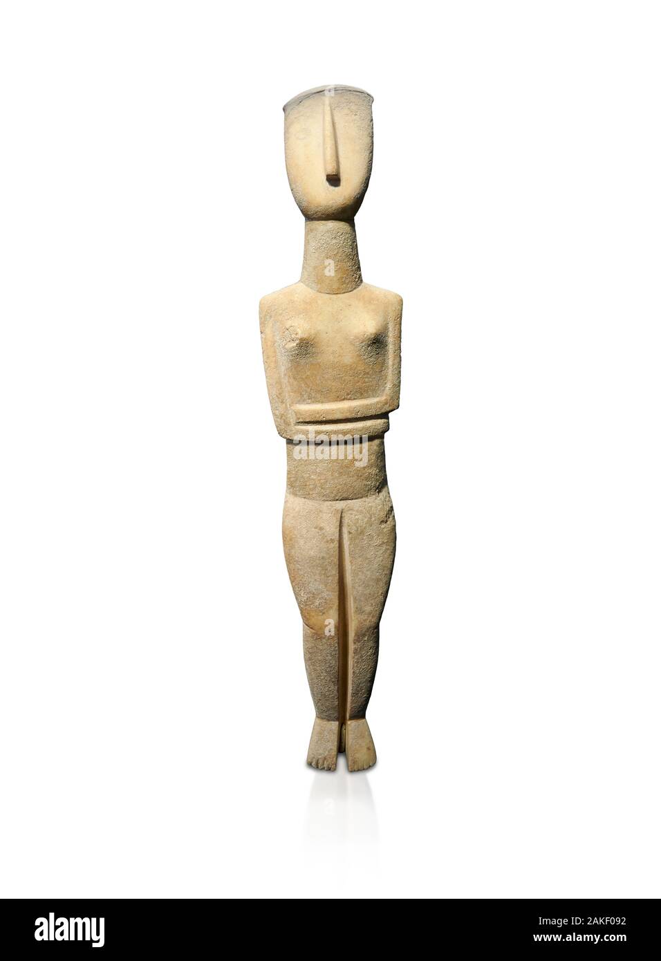 Female Cycladic Canonical type, Spedos variety female figurine ...