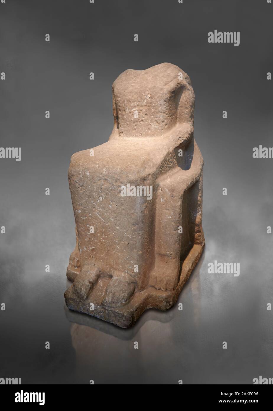 Archaic ancinet Greek marble statue of a seated Artemis, circa 640 BC ...