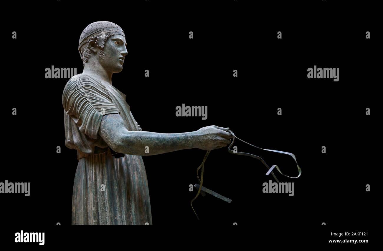 Severe Style Ancient Greek bronze sculpture of a charioteer, 480-460 BC ...