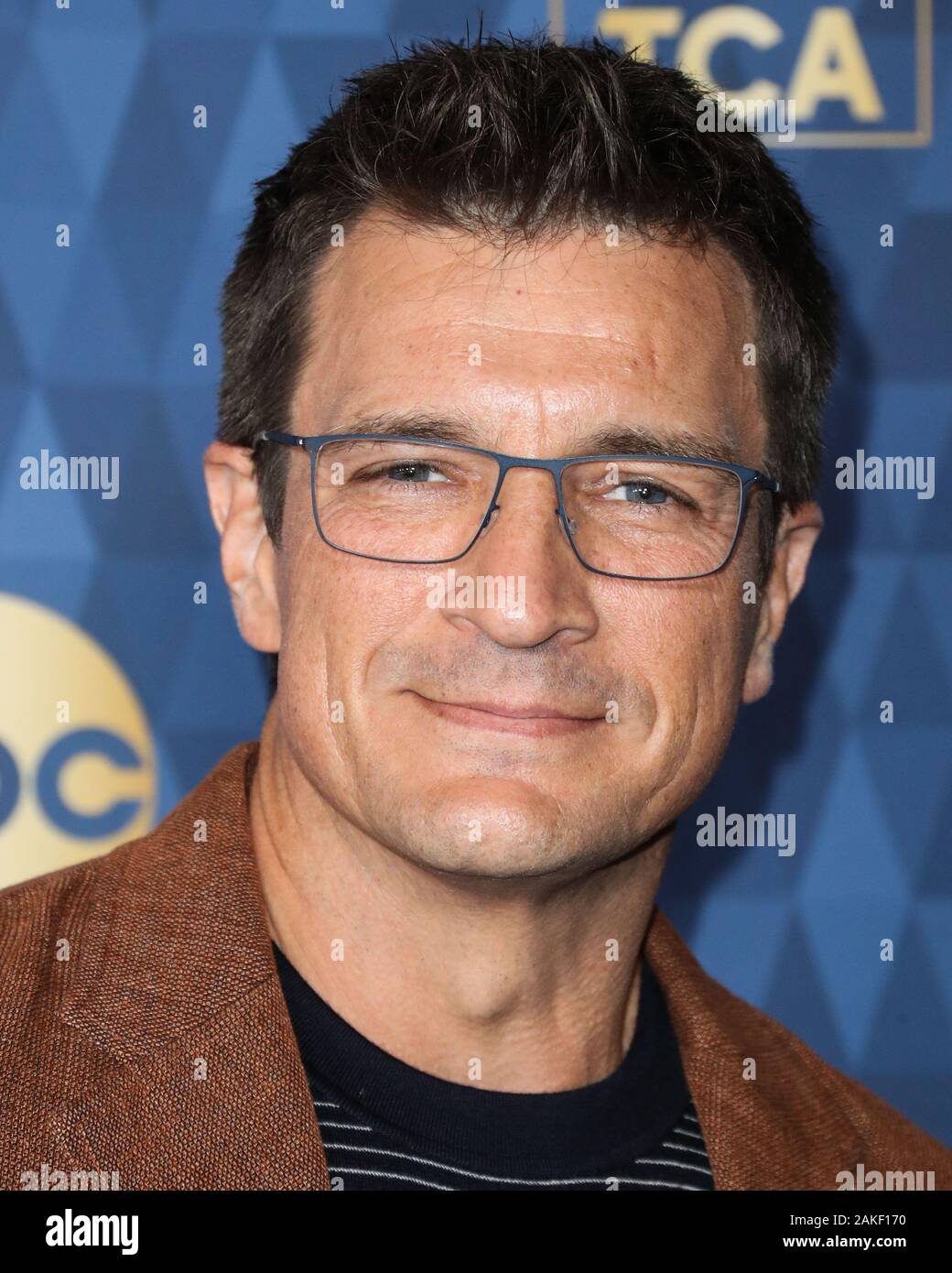 PASADENA, LOS ANGELES, CALIFORNIA, USA - JANUARY 08: Actor Nathan ...