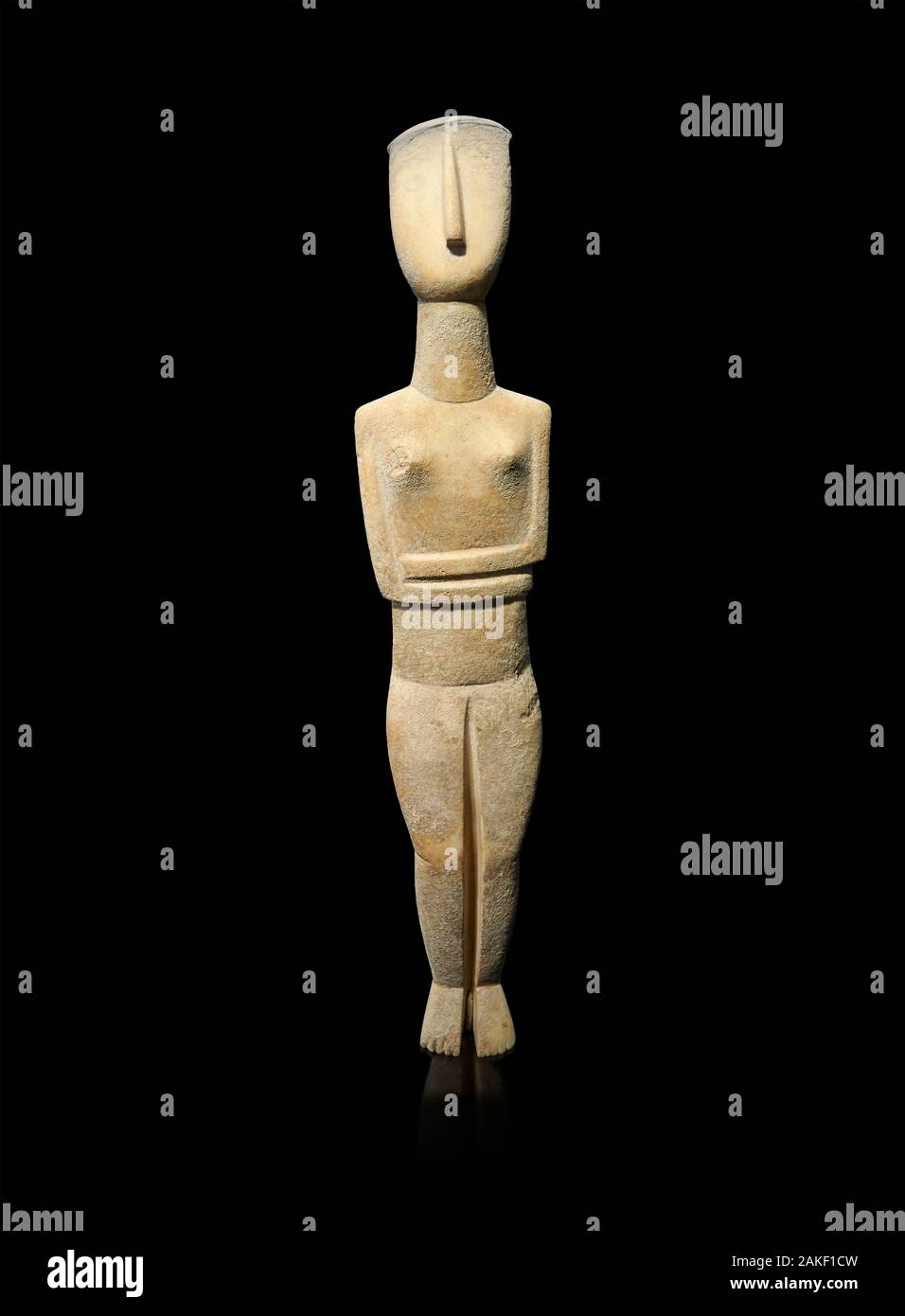 Female Cycladic Canonical type, Spedos variety female figurine ...