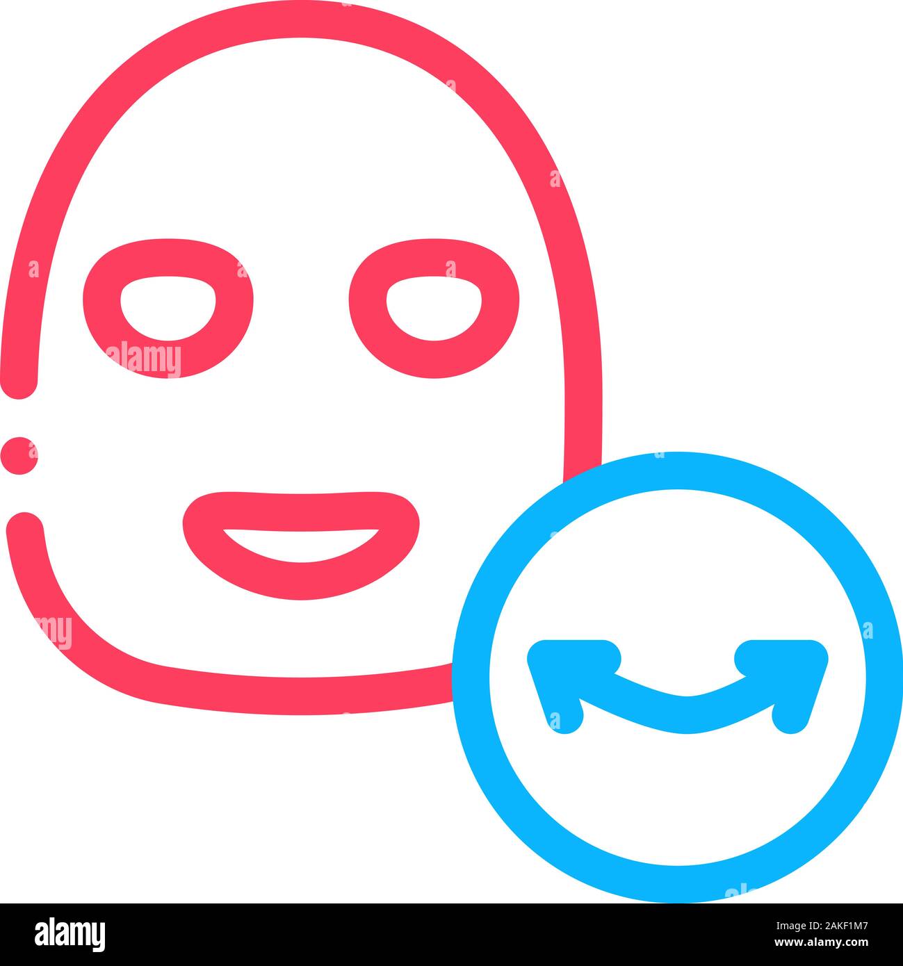 Wrinkle Face Mask Icon Outline Illustration Stock Vector Image & Art ...