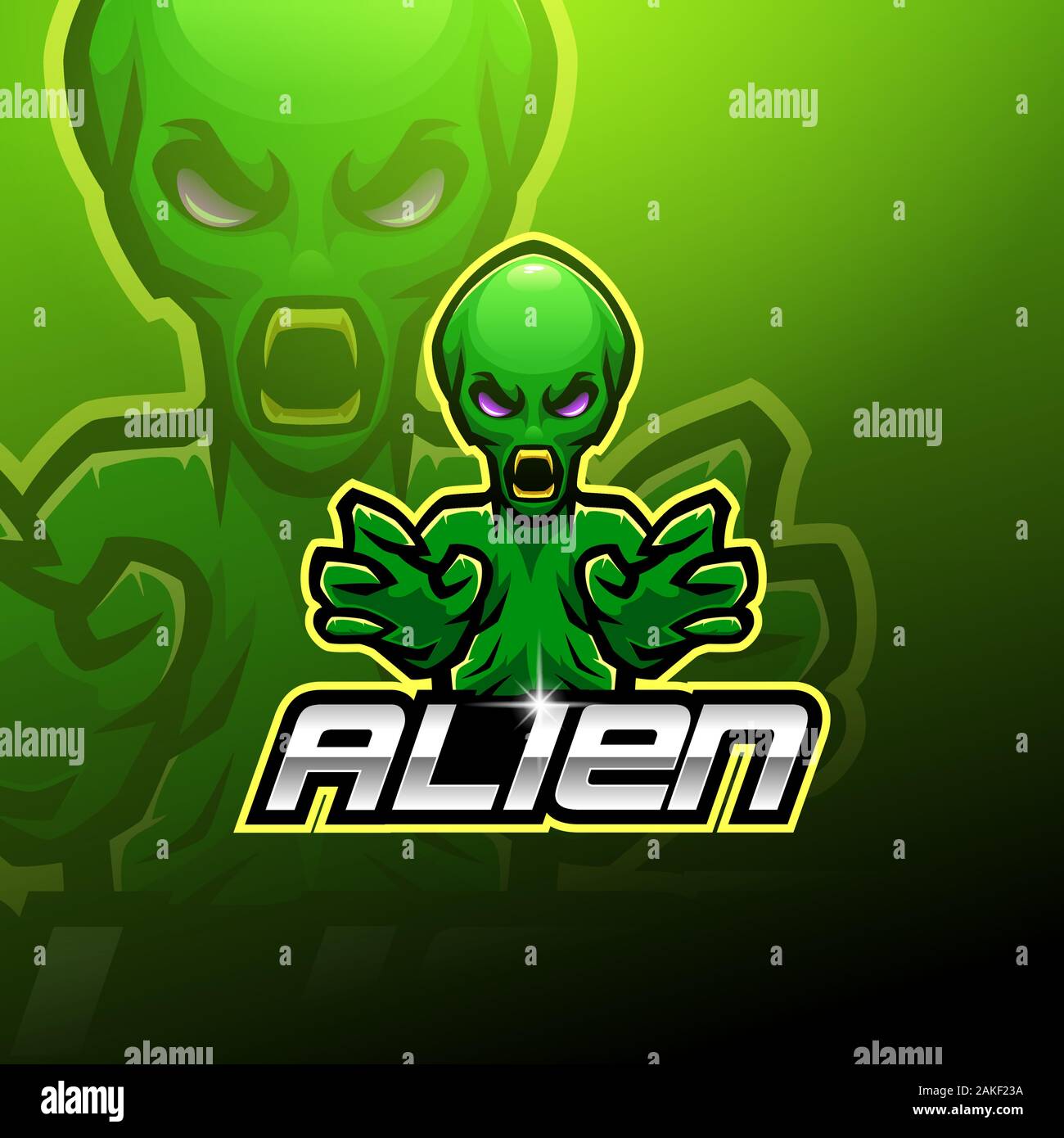 Alien esport mascot logo design Stock Vector Image & Art - Alamy