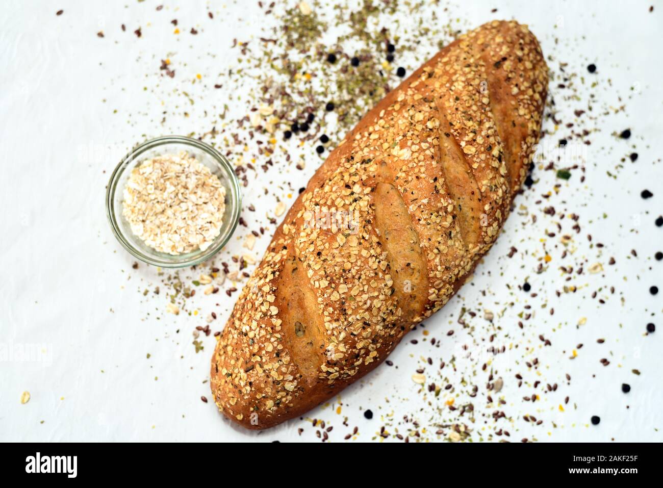 Multigrain Bread Images, Bakery product image isolated in white Stock ...