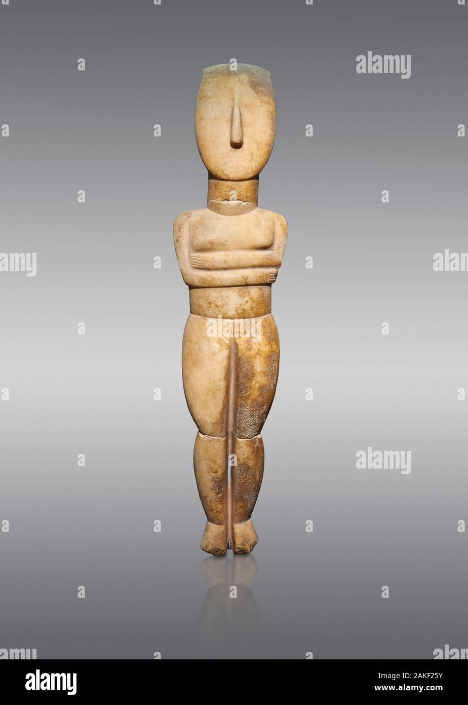 Female Cycladic Canonical type, Spedos variety female figurine ...