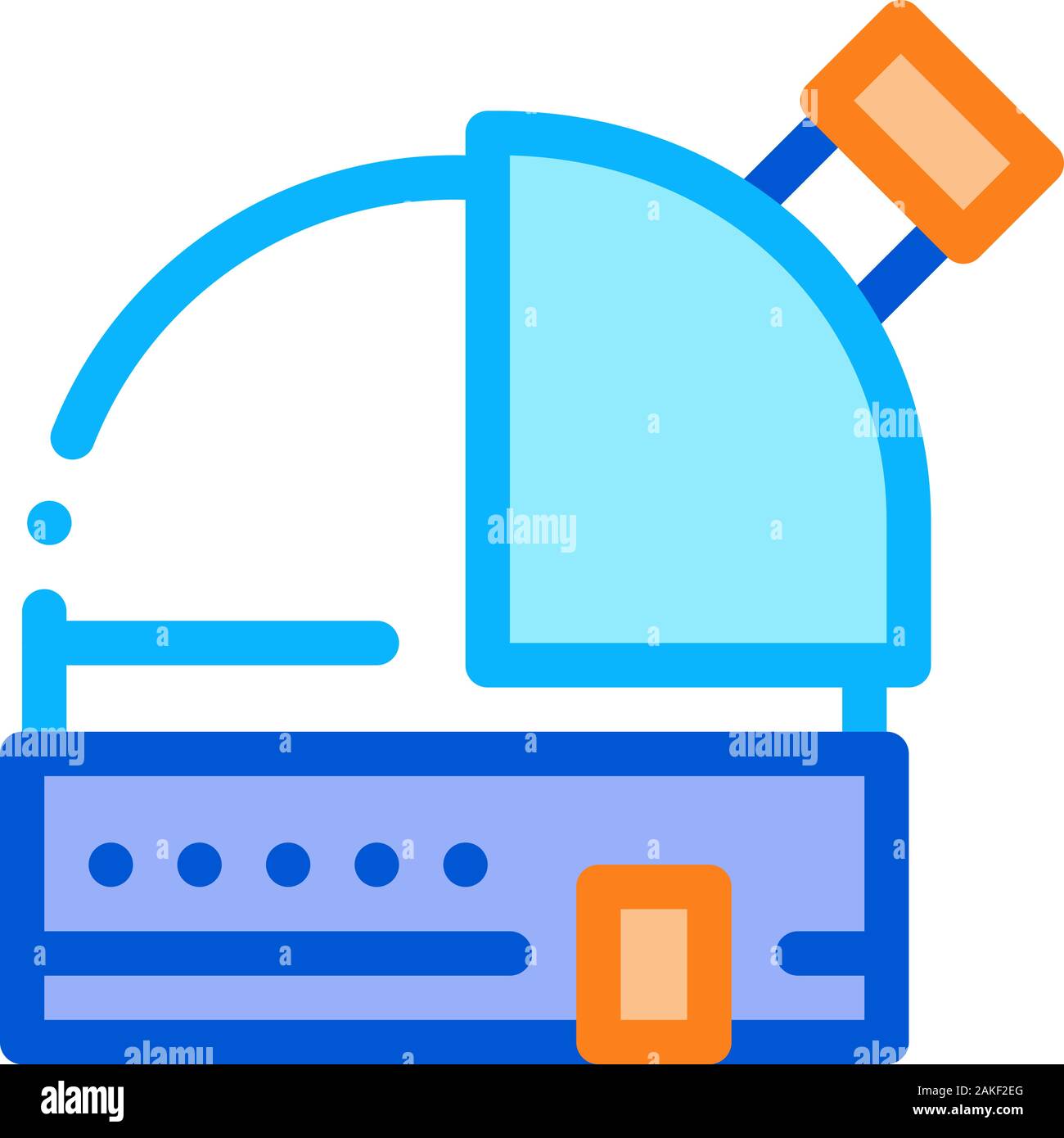 Telescope linear icon moon Stock Vector Images - Alamy