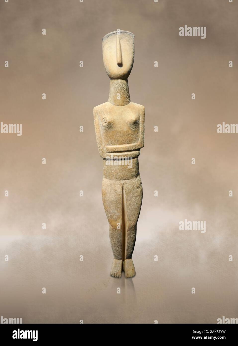 Female Cycladic Canonical type, Spedos variety female figurine ...