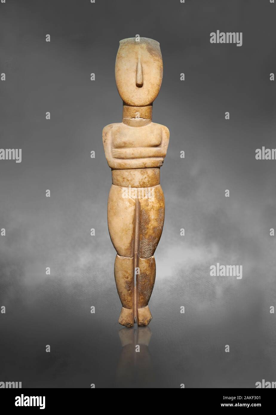 Female Cycladic Canonical type, Spedos variety female figurine ...