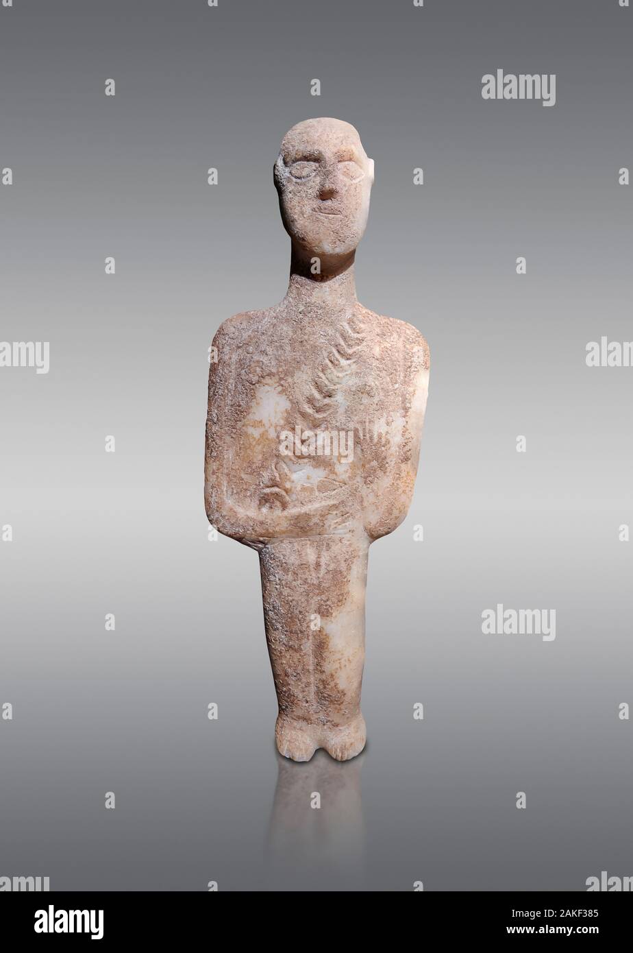 Post canonical ancient Greek Cycladic warrior or hunter figurine, Late ...