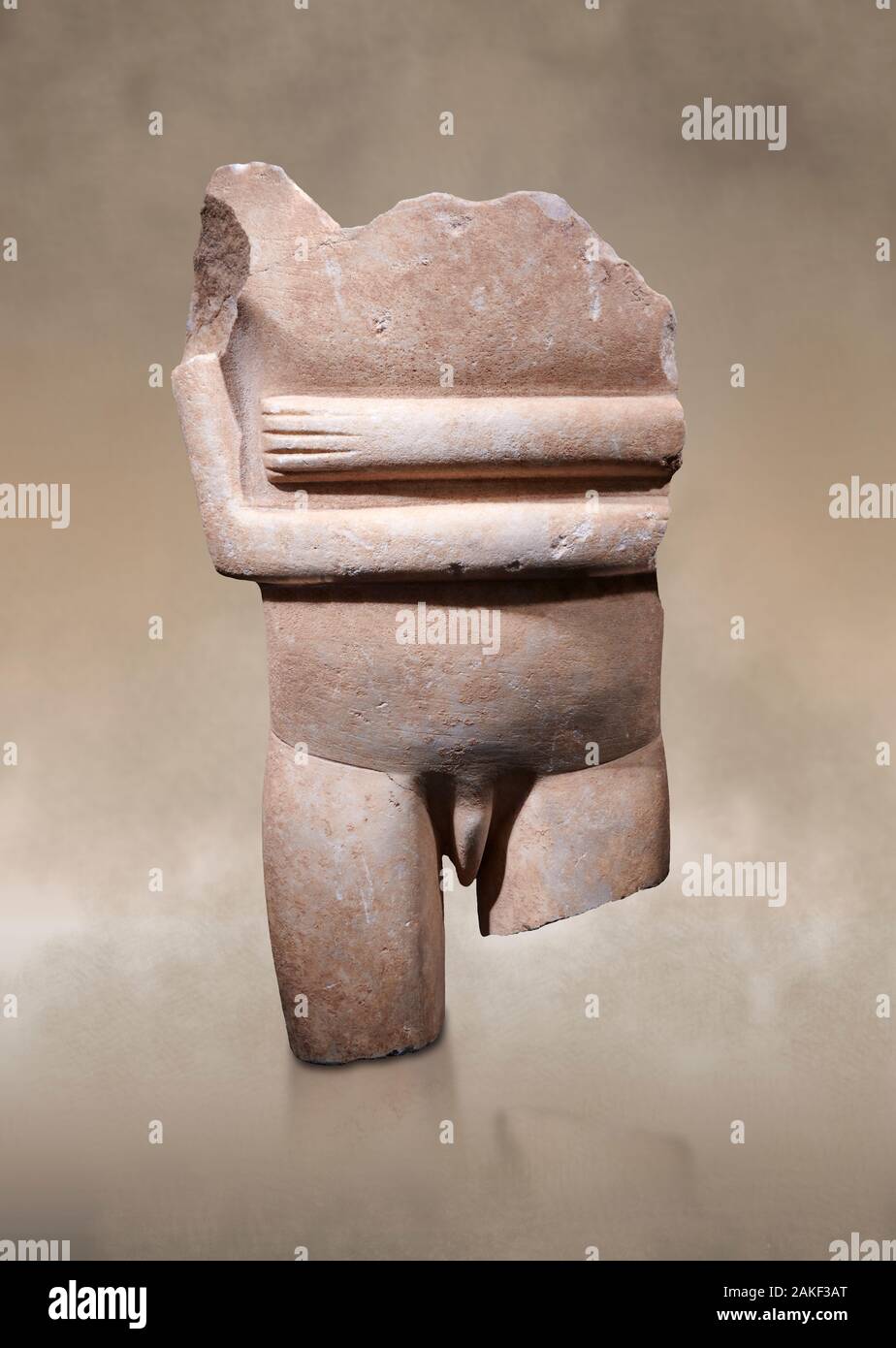 Ancient Greek Cycladic statue torso fragment: Canonical spedos variety ...