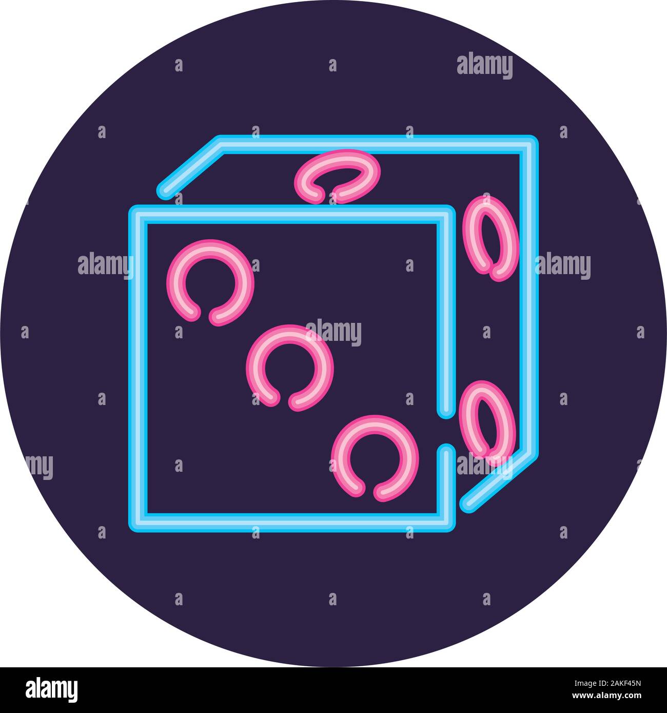 Fluorescent dice Cut Out Stock Images & Pictures - Alamy