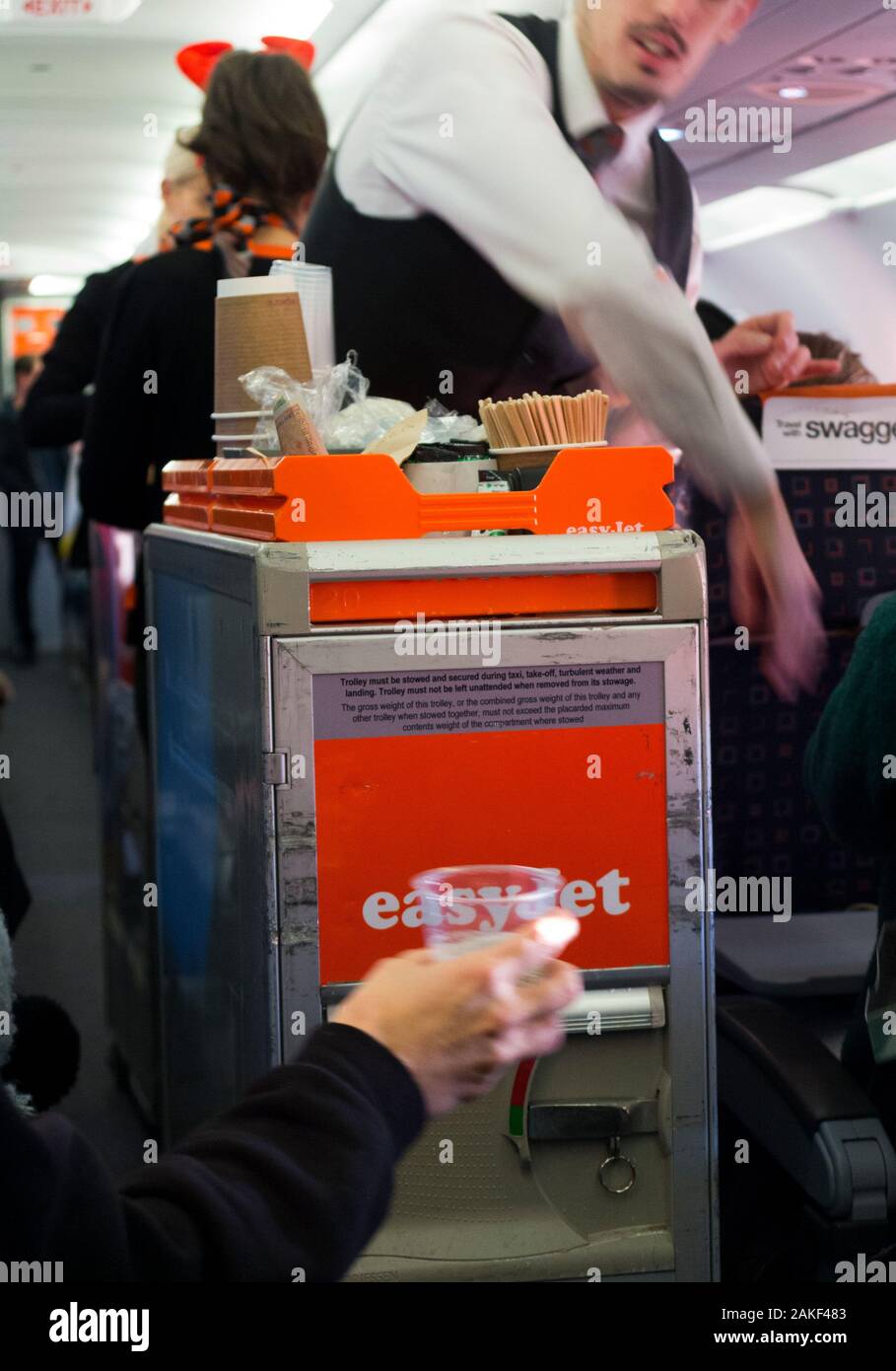 Attendant trolley cart hi-res stock photography and images - Alamy