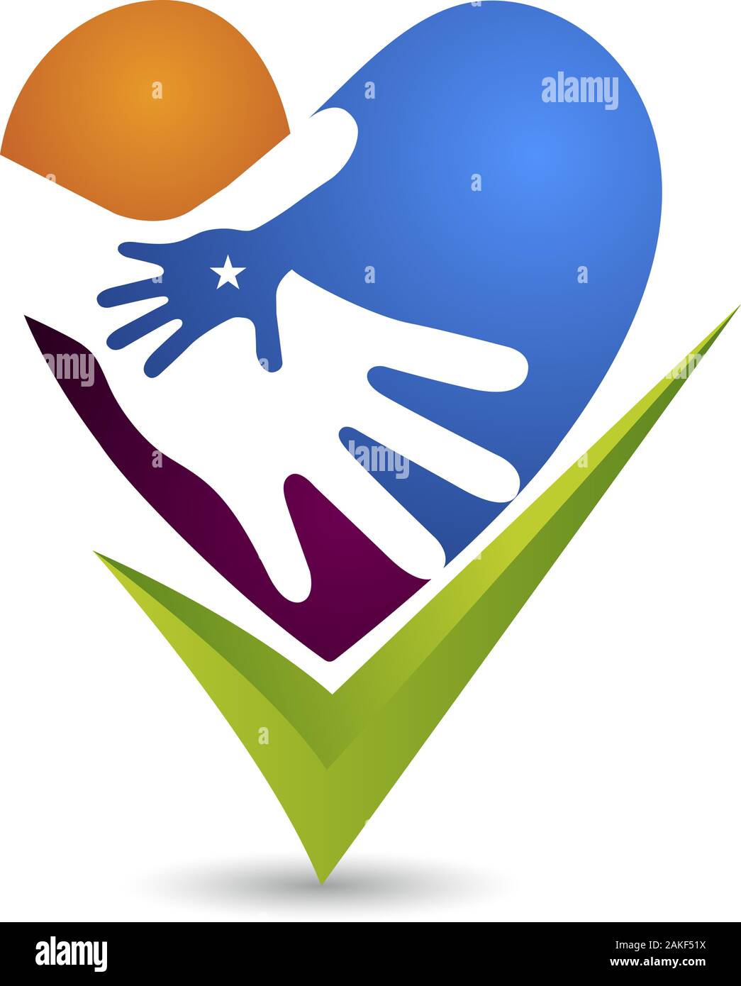 hand care logo Stock Photo - Alamy