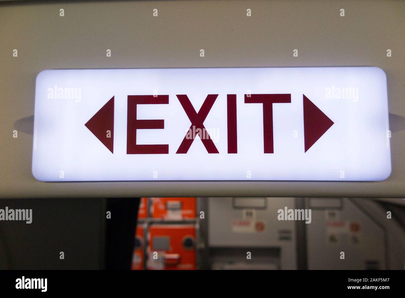 Bus emergency exit sign hi-res stock photography and images - Alamy