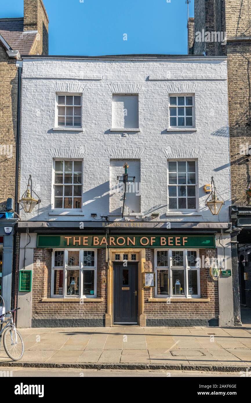 UK, England, Cambridgeshire, Cambridge, Bridge Street, The Baron of ...