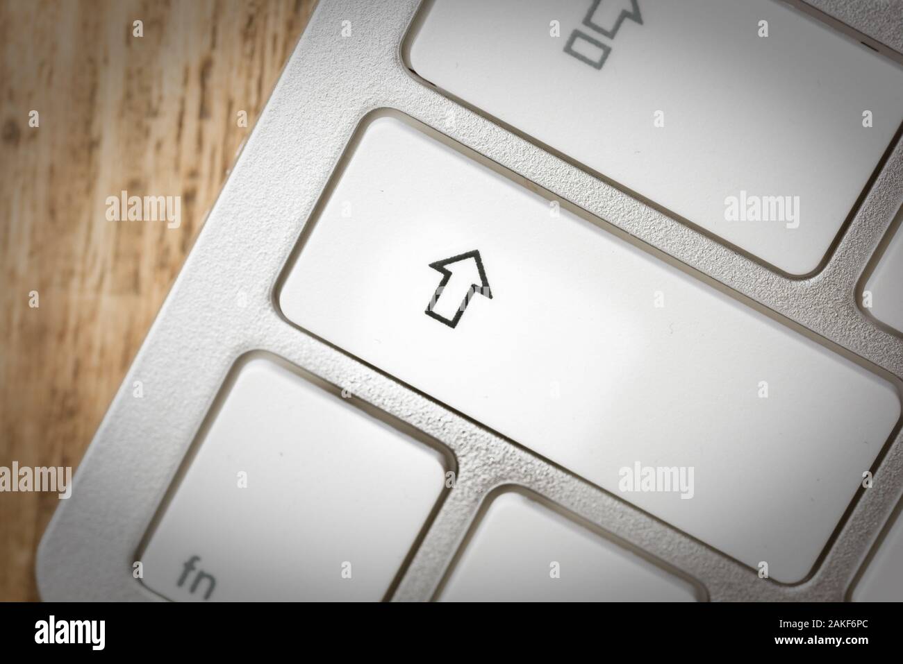 Computer keyboard - silver keyboard of a laptop with button SHIFT ...